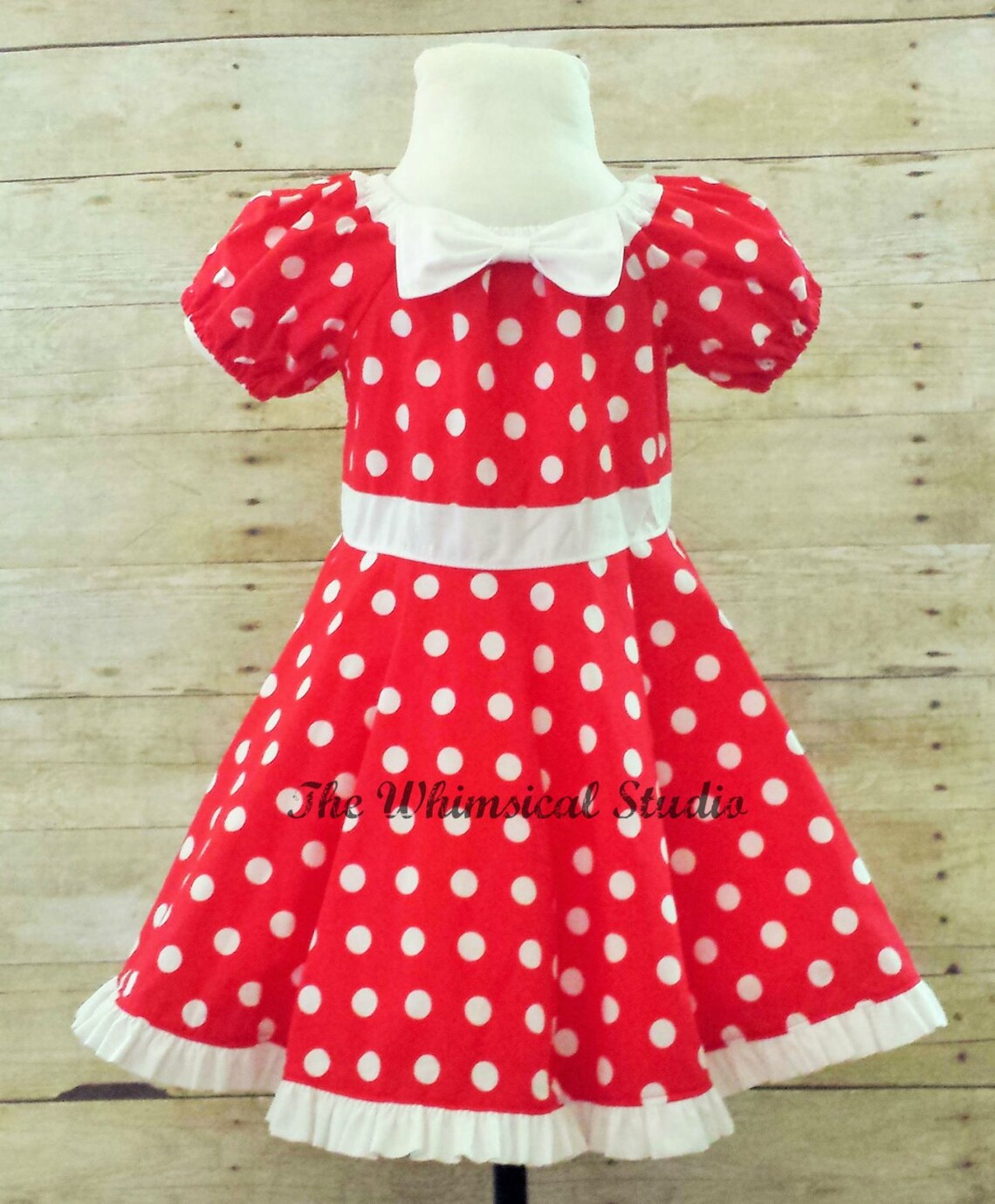 Red Birthday Party Dress Red Polka Dot Dress With Bow Girls | Etsy