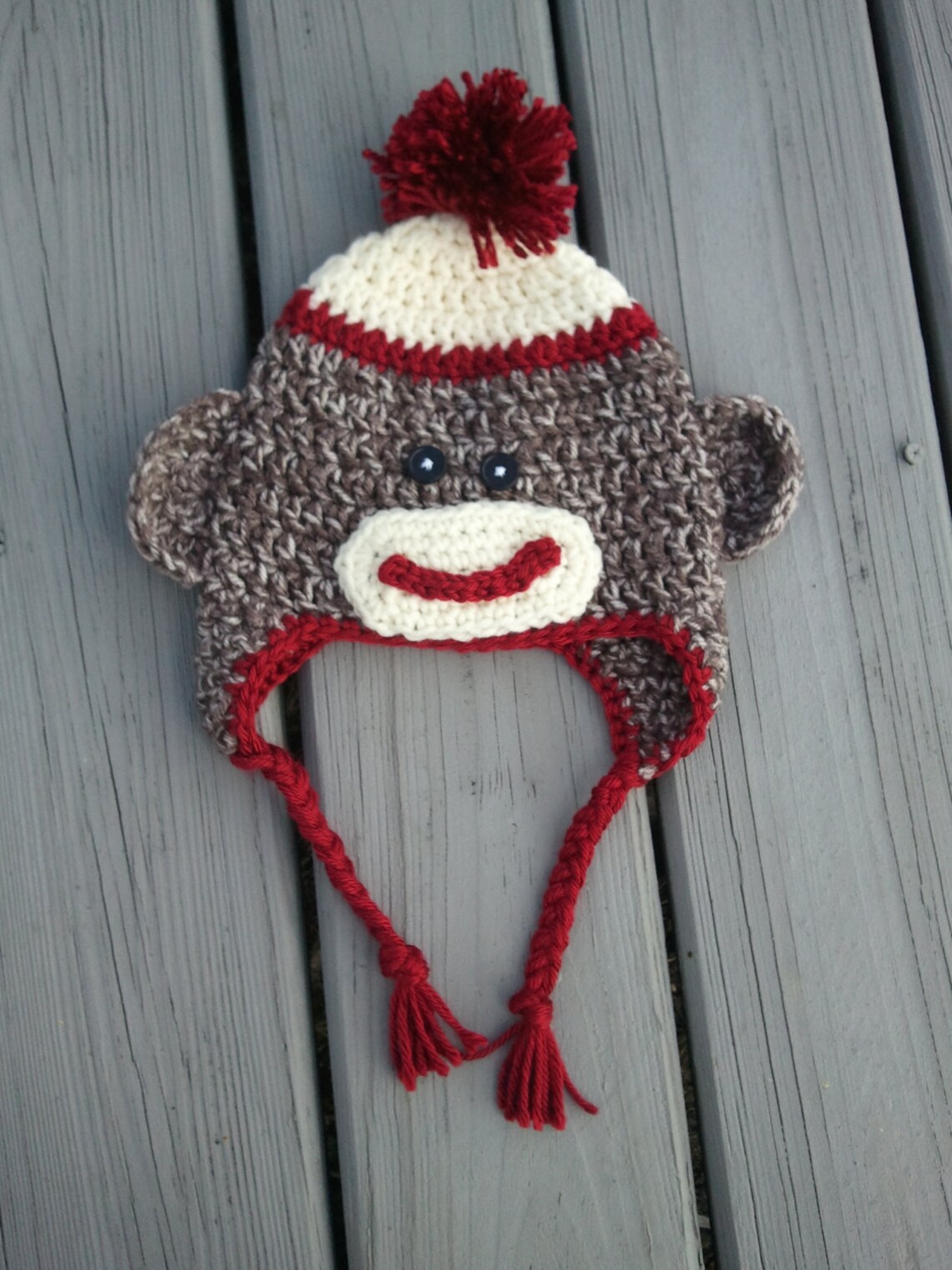 Sock Monkey Hat Baby Sock Monkey Hat Infant Sock Monkey Hat - Etsy