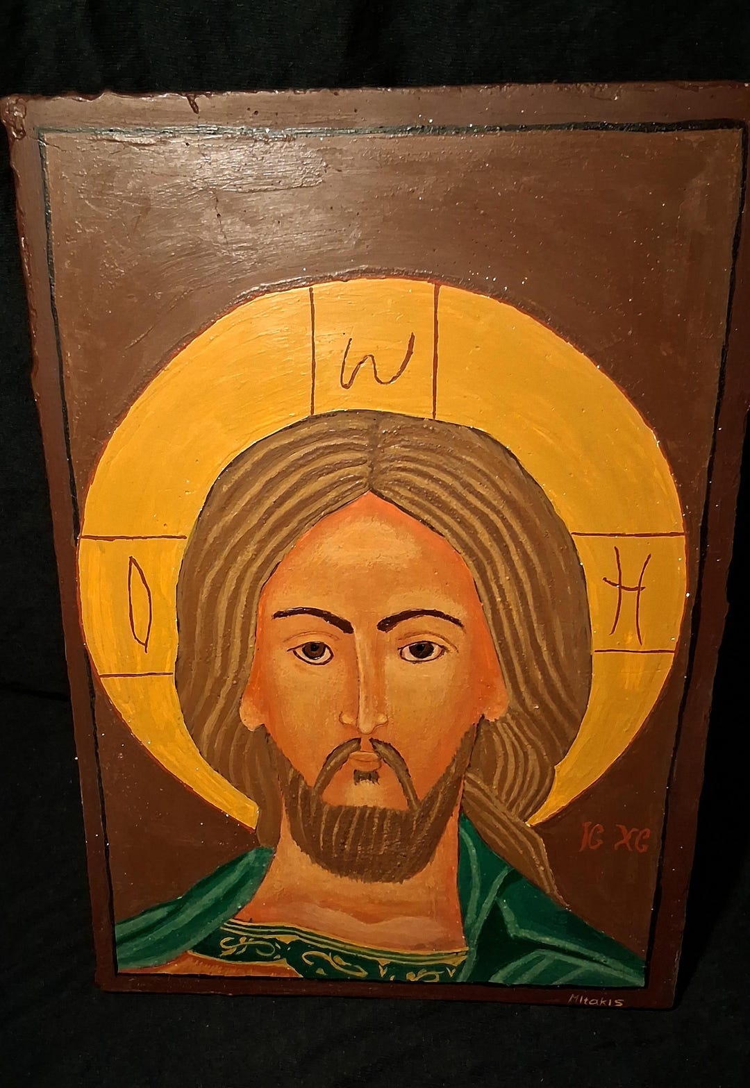 Original Christ Pantocrator Icon Hand-painted (30 X 21 Cm) - Egg ...