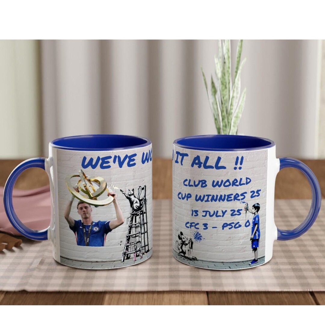 Chelsea FC Banksy Mug - Celebrate FIFA Club World Cup Victory - Unique ...