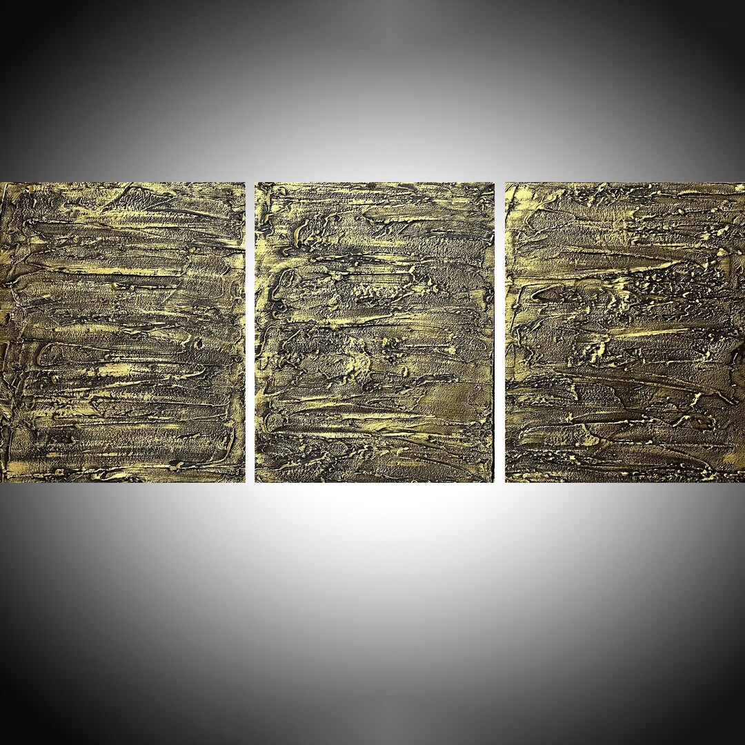 LARGE WALL ART Triptych Metal 3 Multi Piece Panel Pale - Etsy