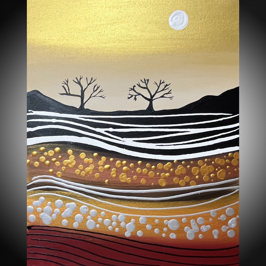 Tree of Life Abstract Painting Wall Art Forest Painting on Canvas ...