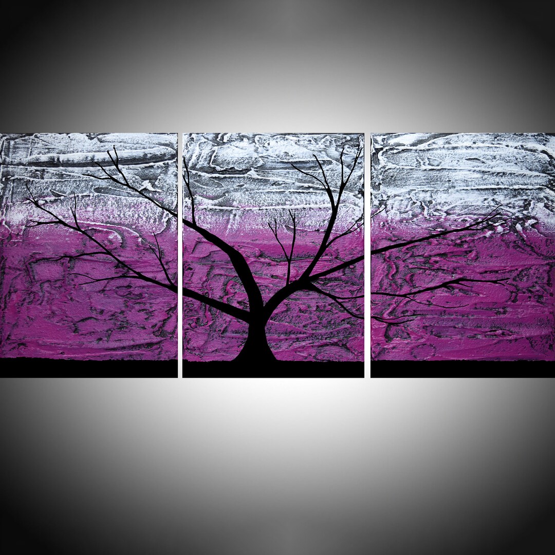 EXTRA Large Wall Art on Multi Panel Canvas Forest Tree of Life Abstract ...