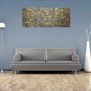 LARGE WALL ART Triptych Metal 3 Multi Piece Panel Pale - Etsy