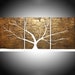 LARGE TREE PAINTING Triptych 3 Golden Forest - Etsy