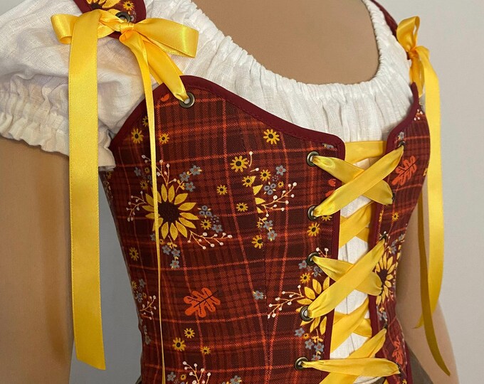 Silk 18th Century Short Stay With Front Lacing, Corset or Bodice for ...