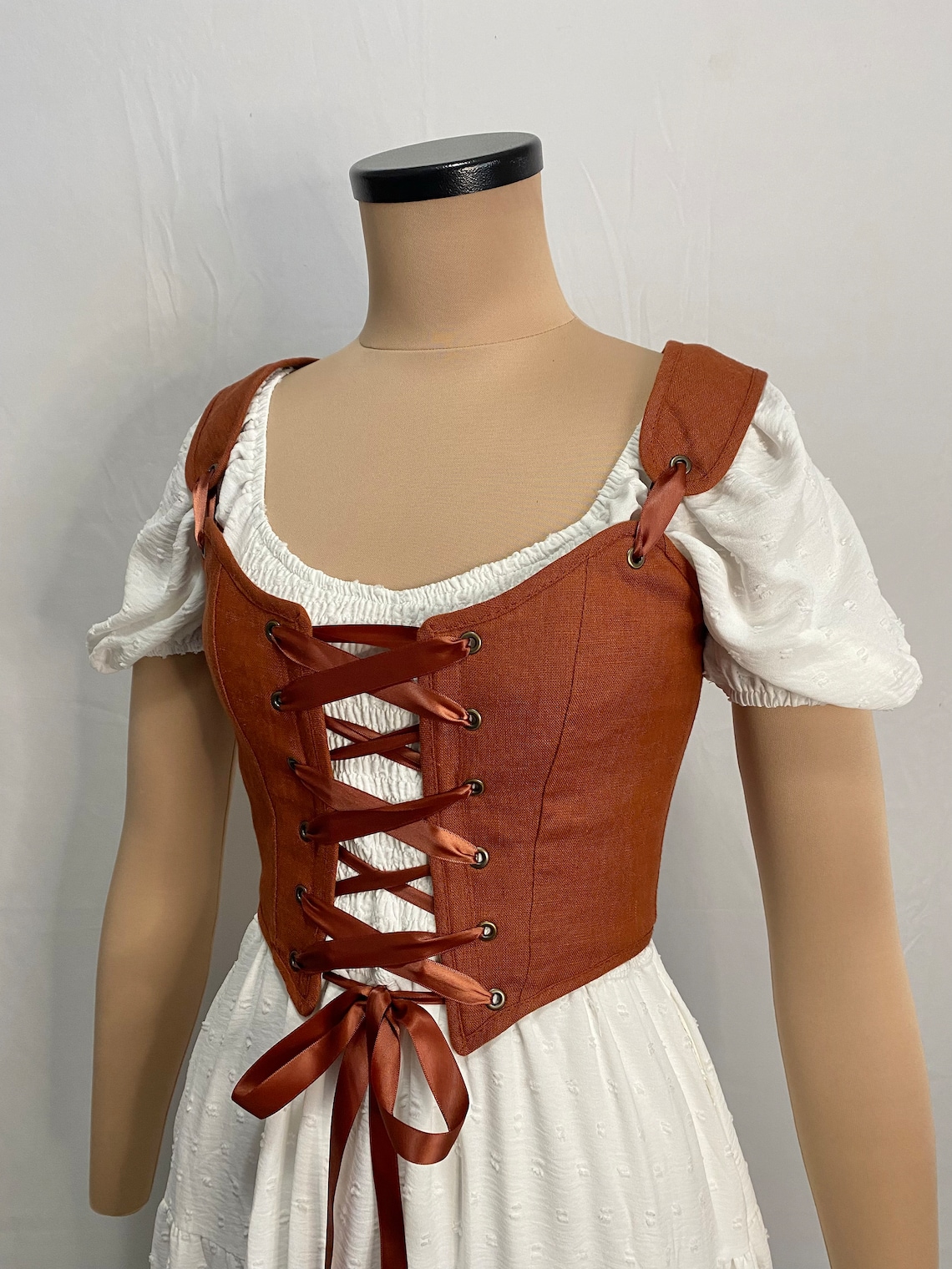 Linen Bodice, Corset Bodice, Costume Bodice, Renaissance Faire Costume ...