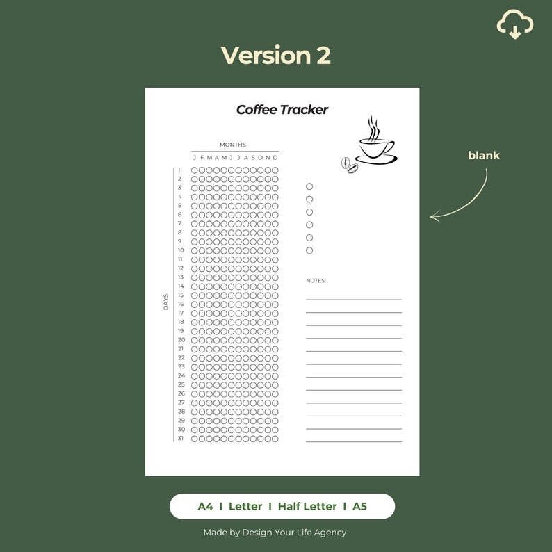 Coffee Tracker Printable PDF: Specialty Brew Log and Tasting Sheet ...