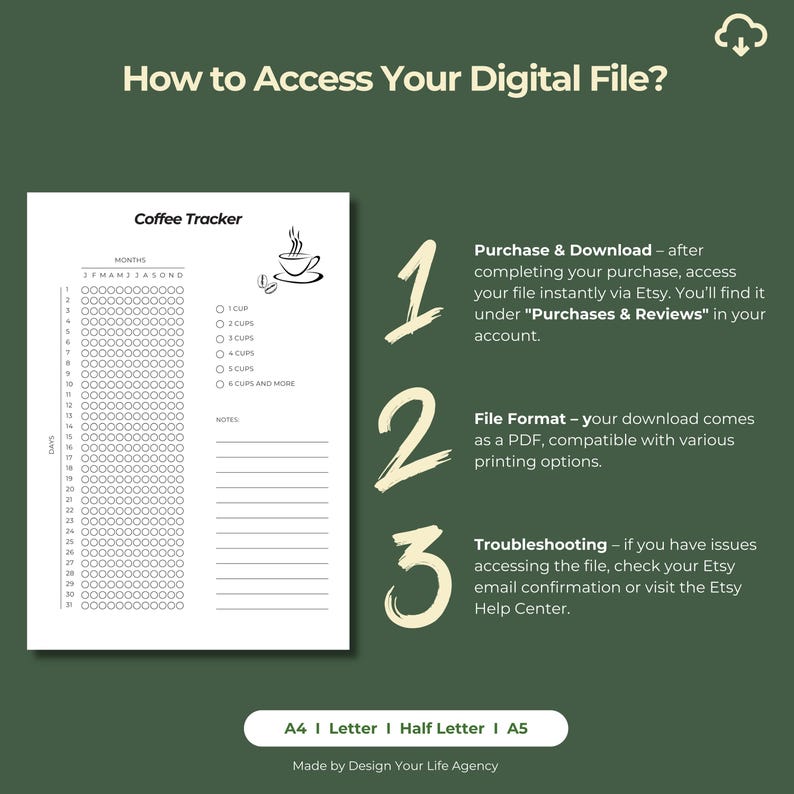 Coffee Tracker Printable PDF: Specialty Brew Log and Tasting Sheet ...