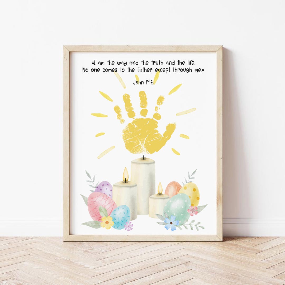 Religious Easter Handprint Art Printable, Christian Easter Handprint ...