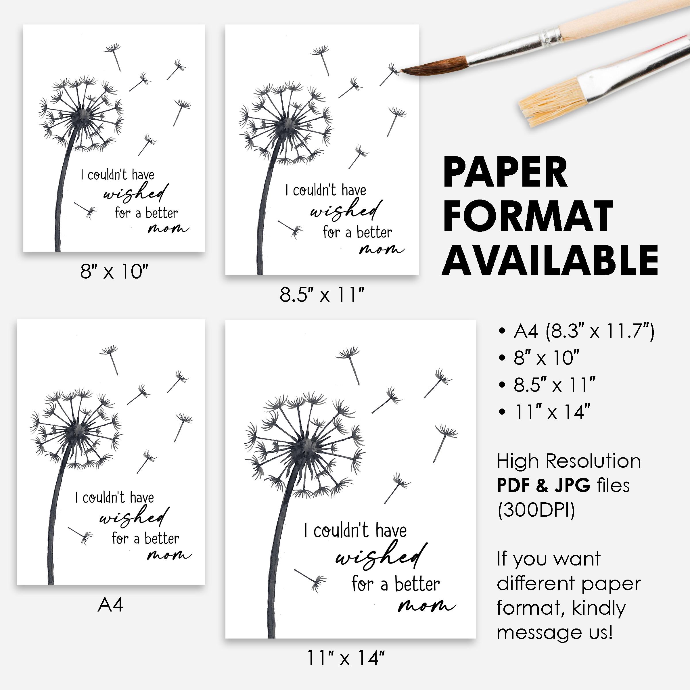 Dandelion Fingerprint Art Printable, Mother's Day Fingerprint Art Craft ...