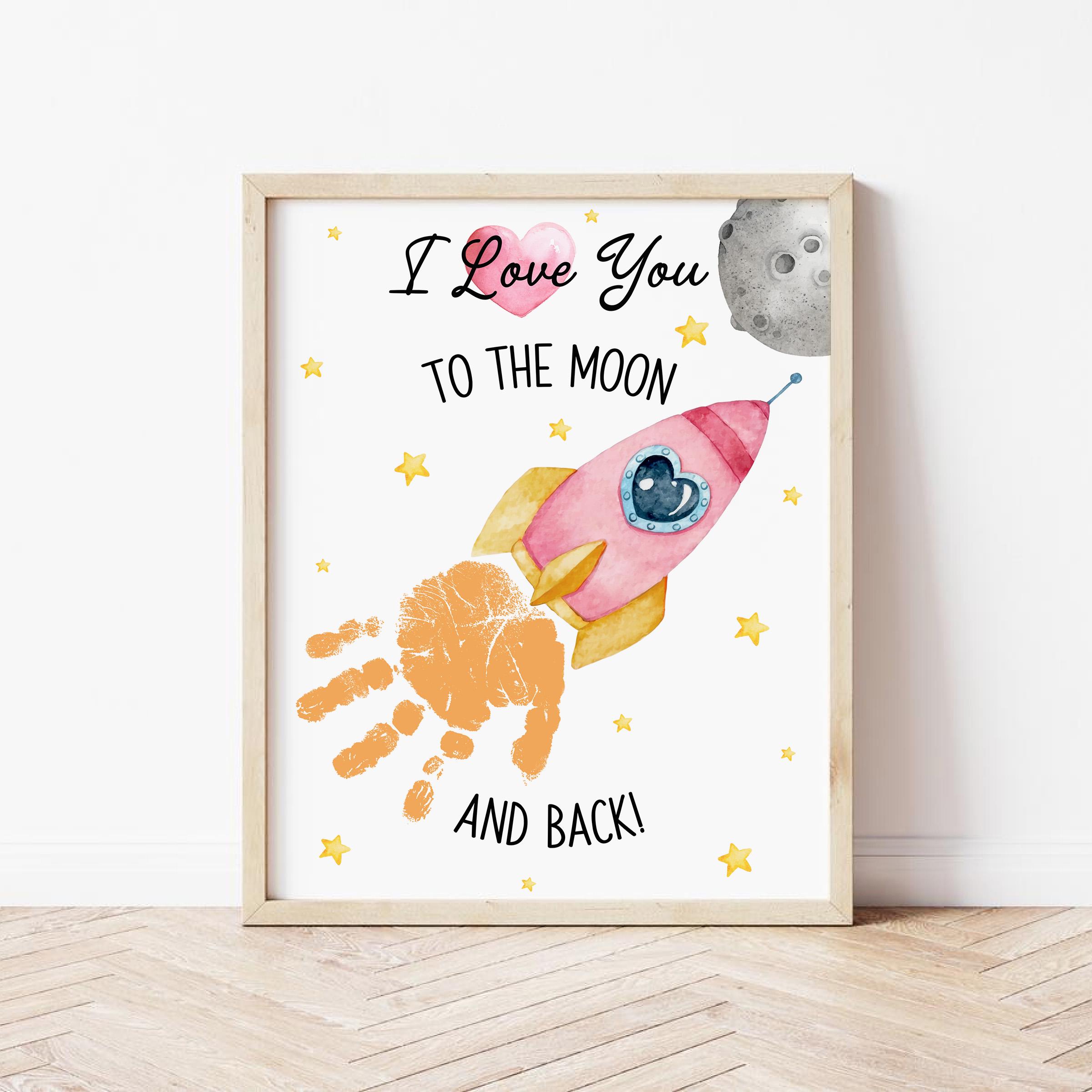 Rocket Handprint Art Printable, Mother's Day Handprint Art Craft ...
