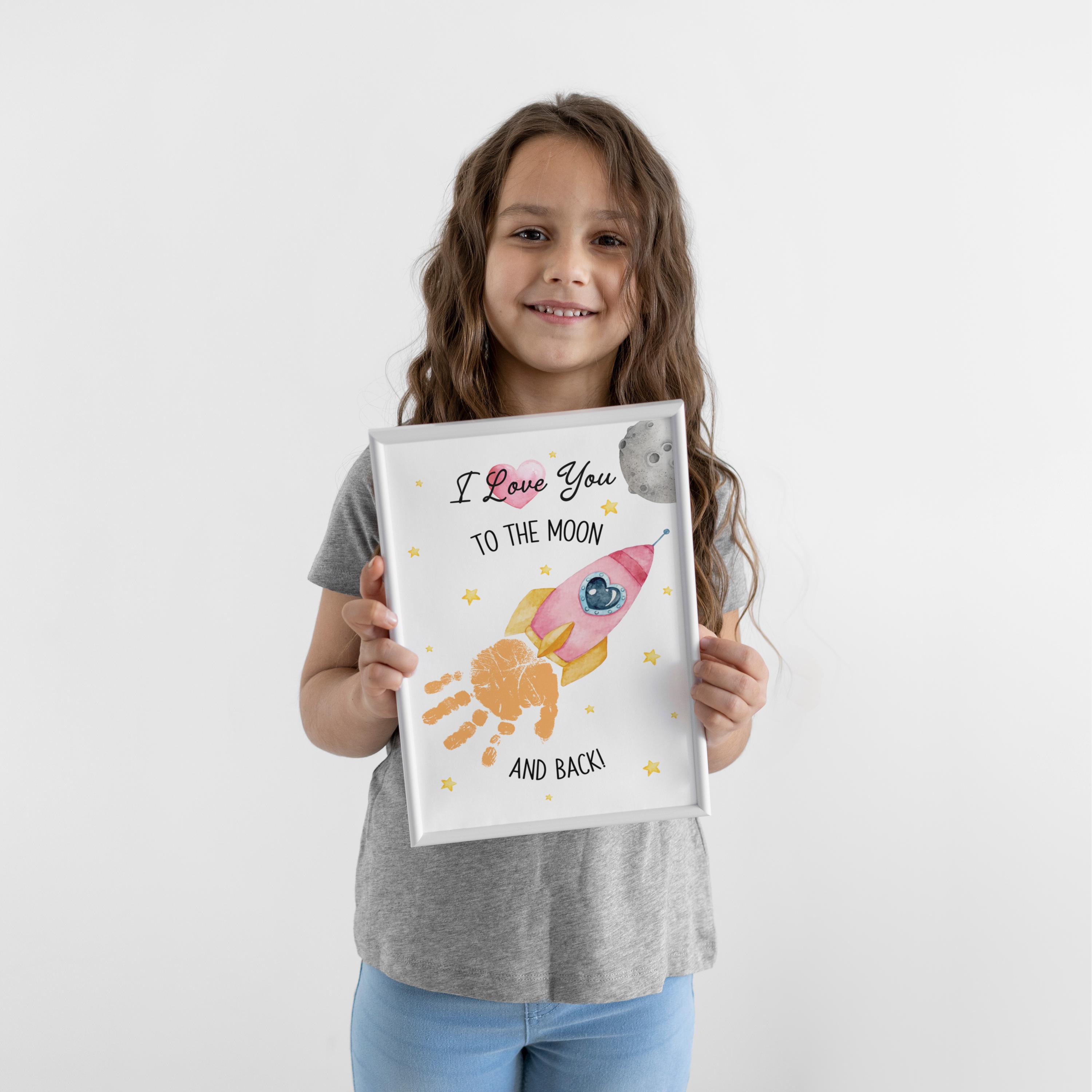 Rocket Handprint Art Printable, Mother's Day Handprint Art Craft ...