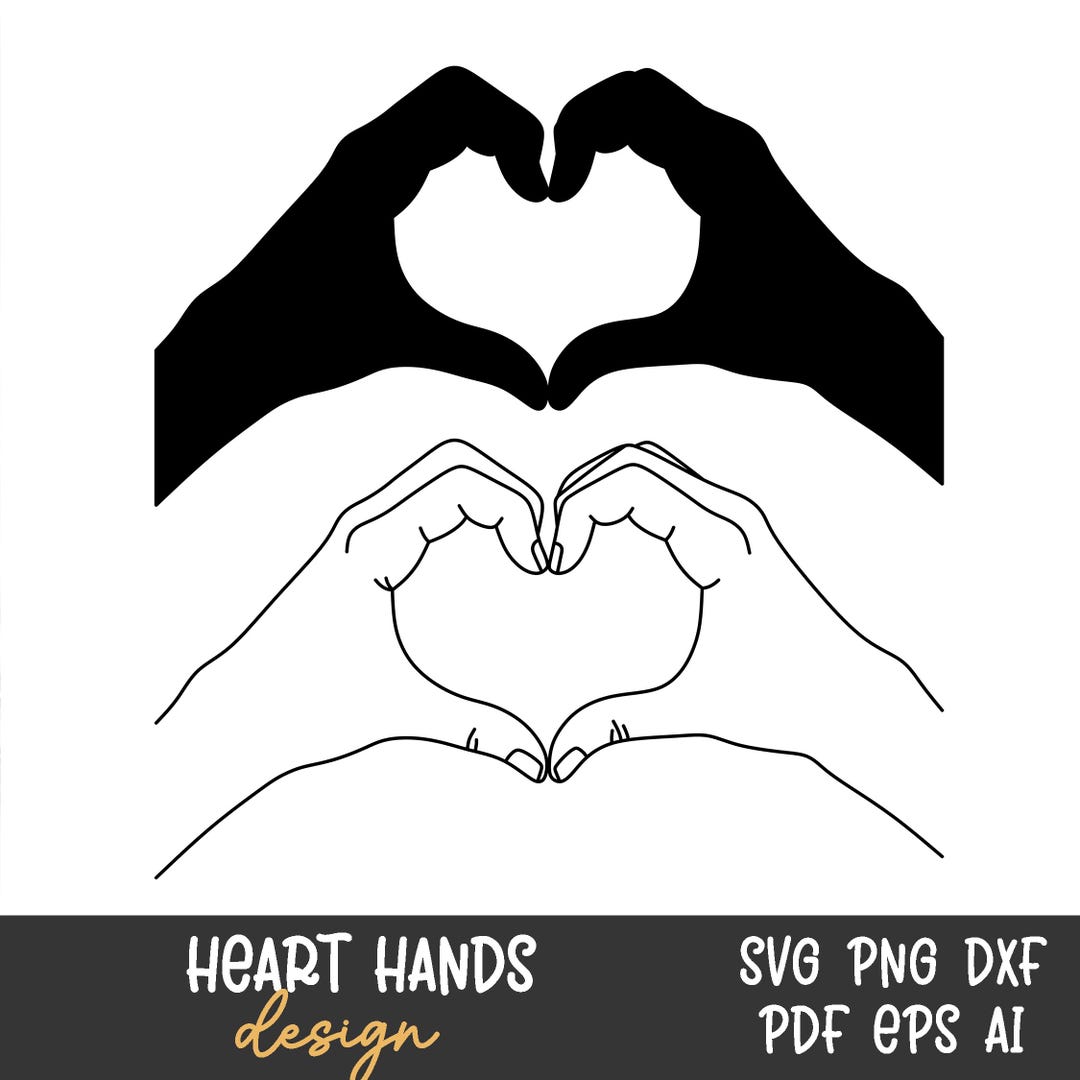 Heart Hands Svg, Heart Hands, Love Hands Svg, Heart Sign Svg, Heart ...