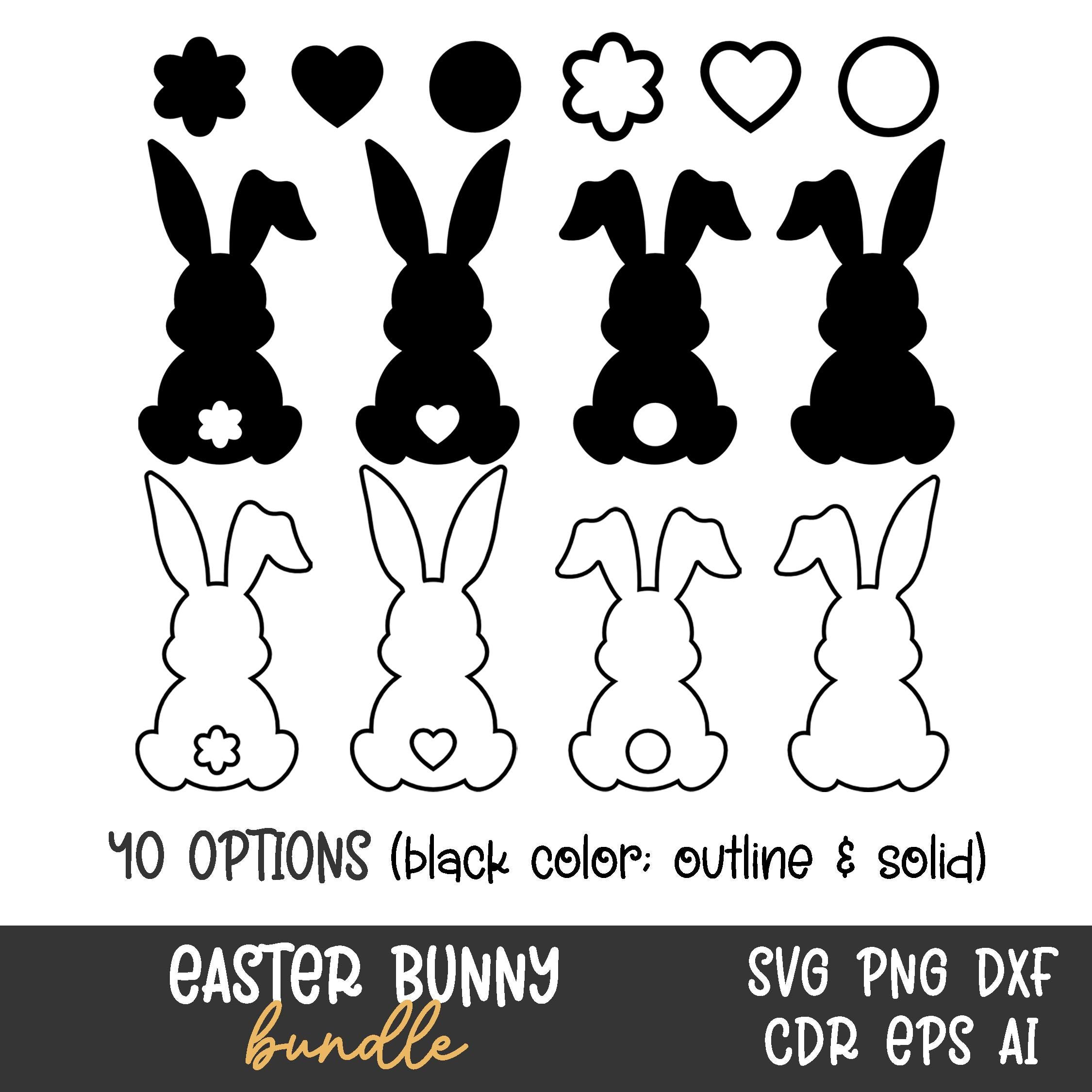 Easter Bunny Svg, Bunny Svg, Rabbit Svg, Easter Svg, Bunny Silhouette ...