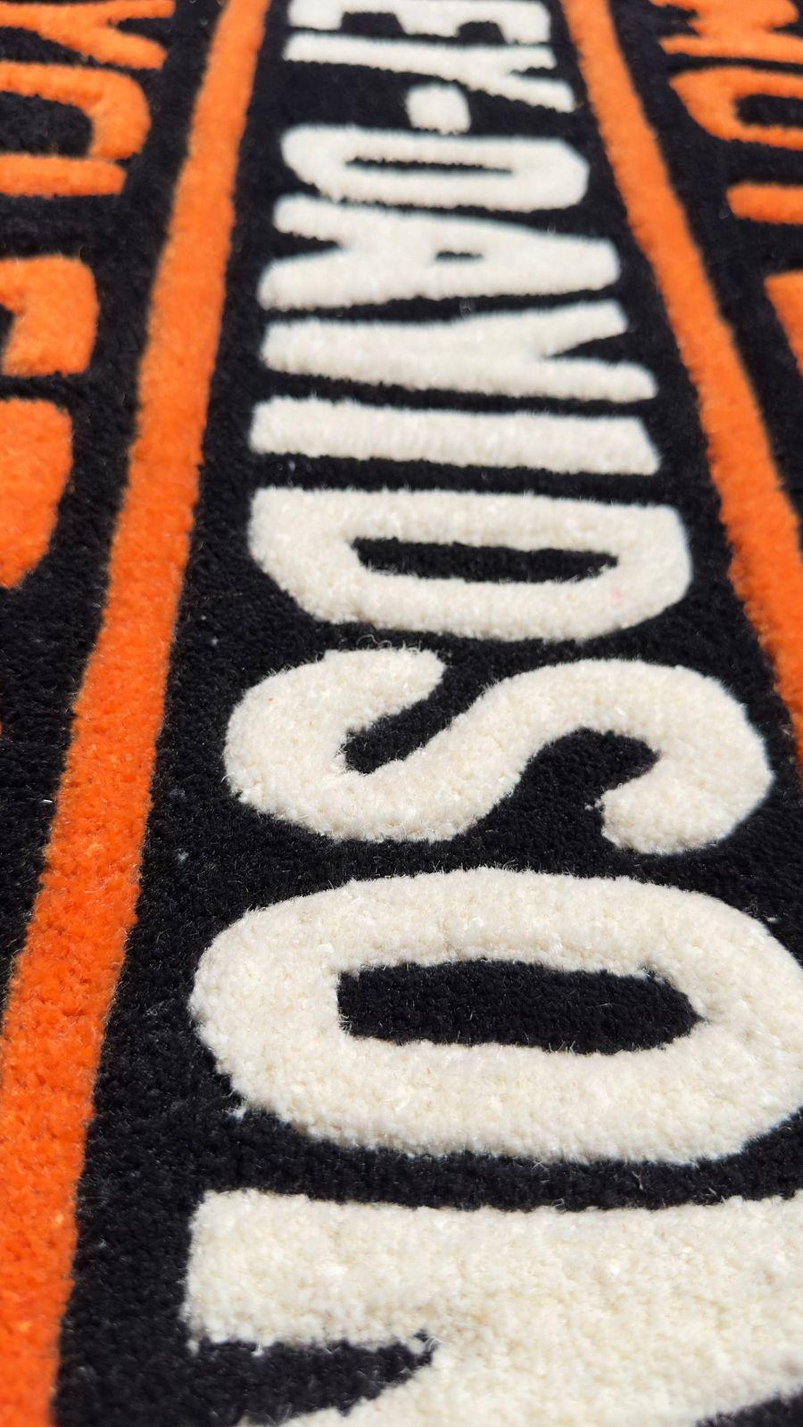 Handmade Harley Davidson Logo Tufted Rug Motorcycle Garage & Man Cave ...