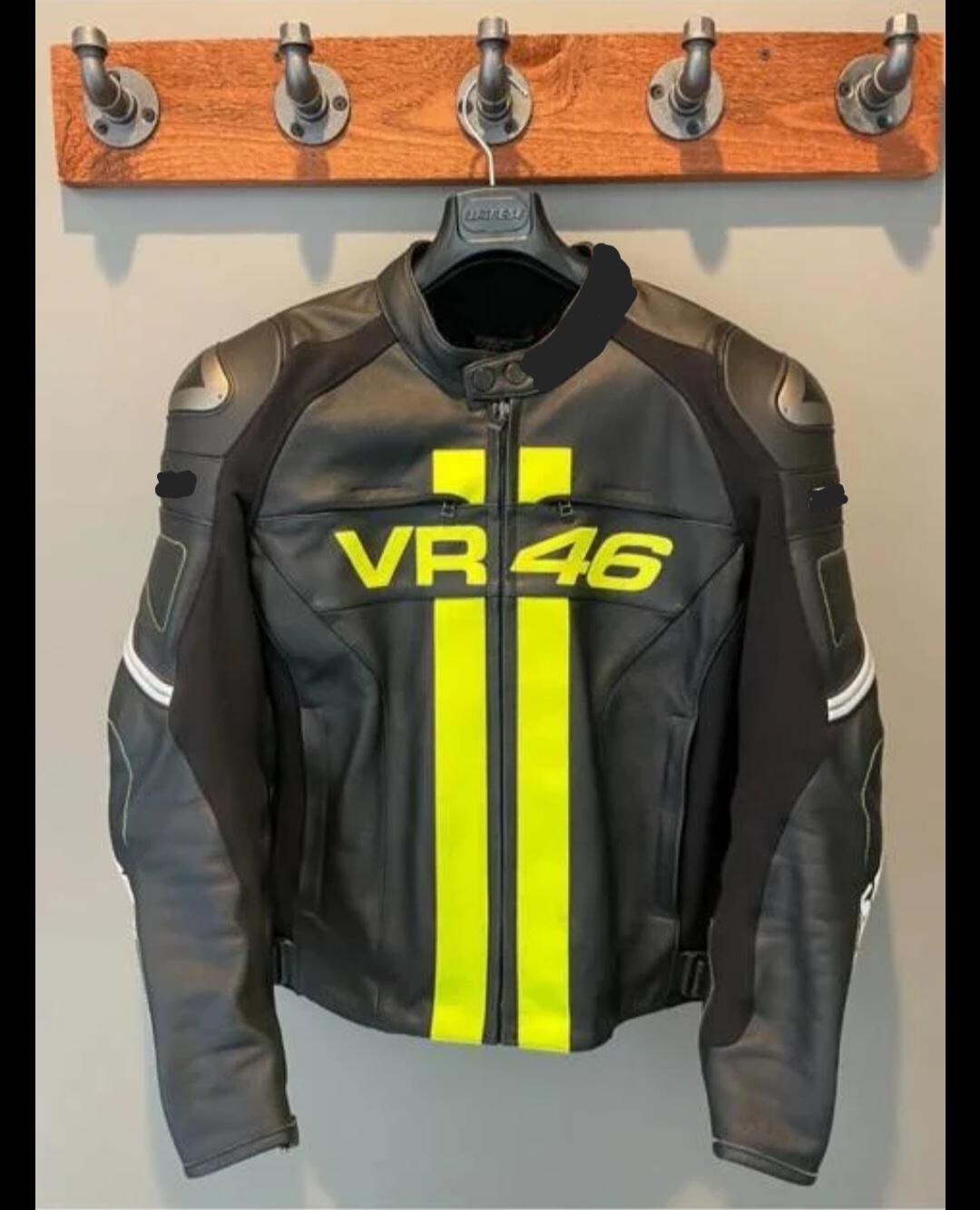 VR46 Custom Leather Motorcycle Racing Jacket: CE Level 1 Armor - Etsy