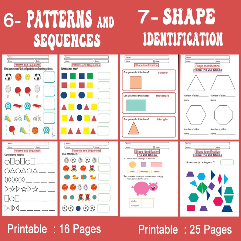 Printable Math Worksheets,preschool,early Years,kindergarten,grade1,ks1 ...