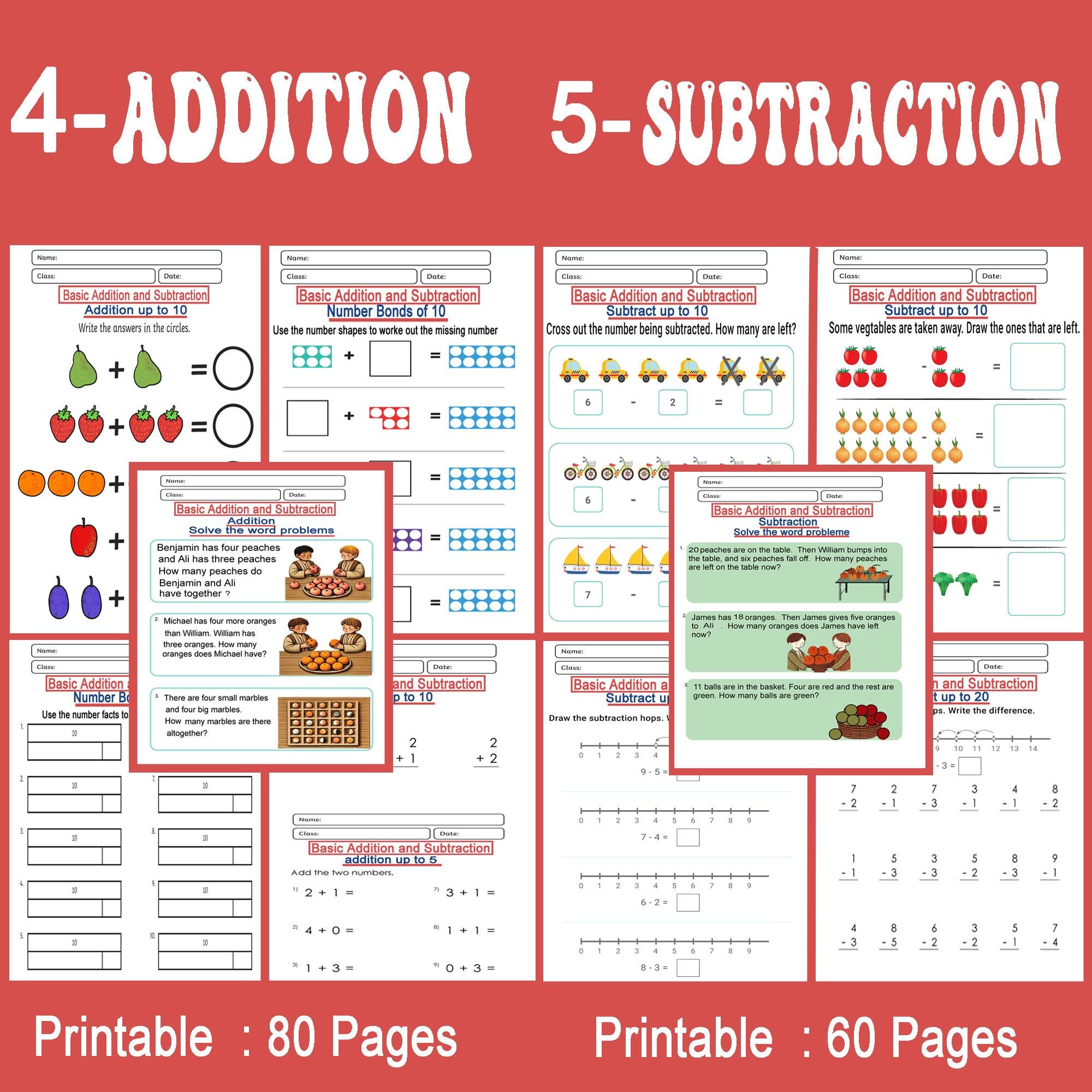 Preschool Math Worksheets: Number Lines, Shapes, Patterns (digital ...