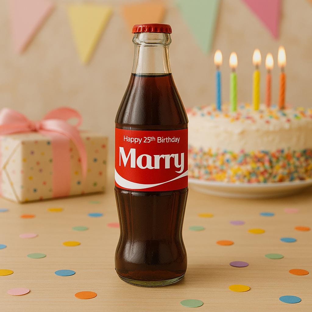 DIY Editable Custom Coke Bottle Label | Personalized Cola Label ...