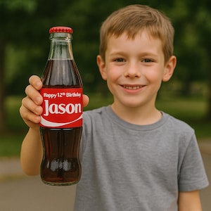 DIY Editable Custom Coke Bottle Label | Personalized Cola Label ...