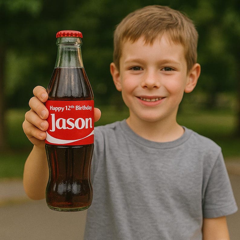DIY Editable Custom Coke Bottle Label | Personalized Cola Label ...