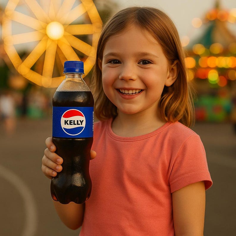 Sticker Label – Personalized Pepsi Bottle Label, Custom Soda Label ...