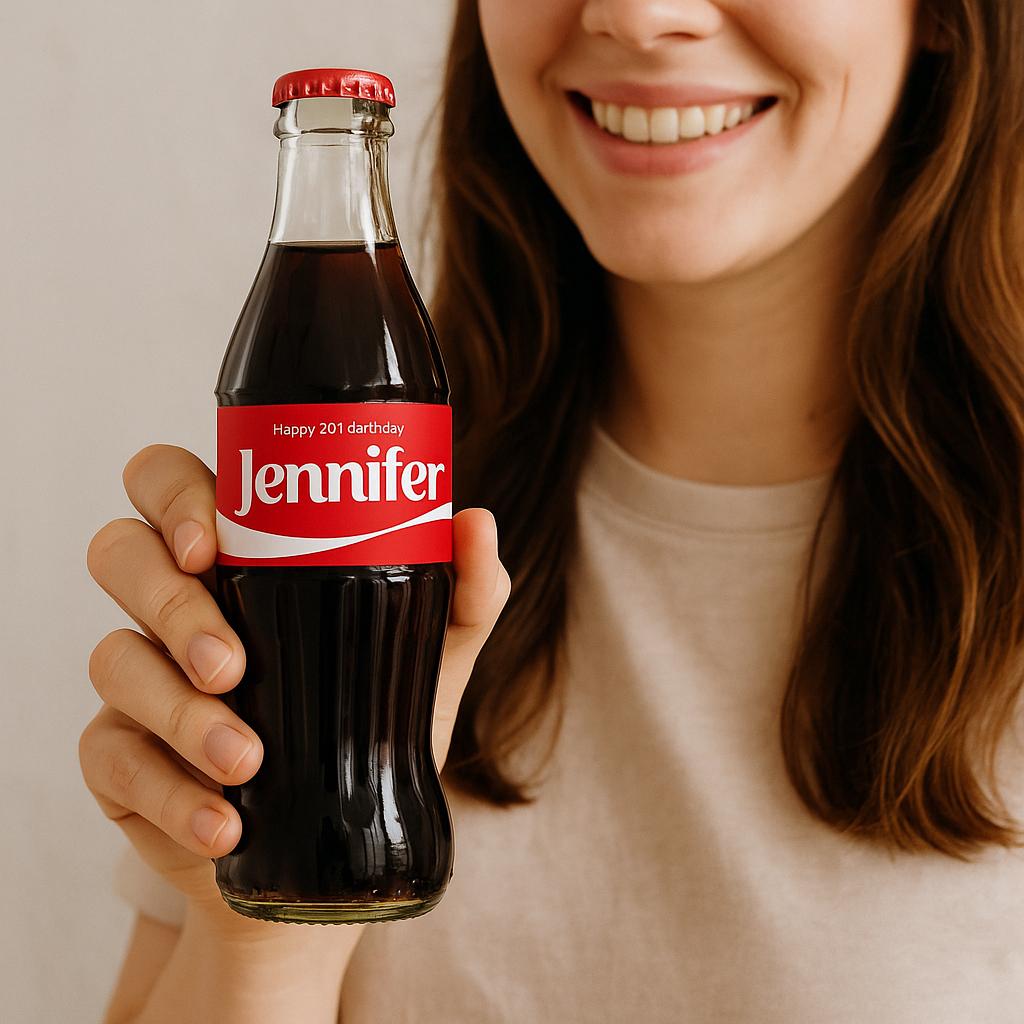 DIY Editable Custom Coke Bottle Label | Personalized Cola Label ...