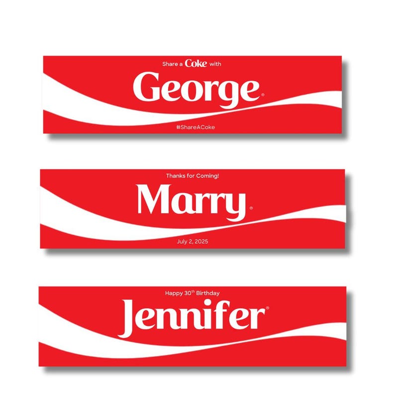 DIY Editable Custom Coke Bottle Label | Personalized Cola Label ...