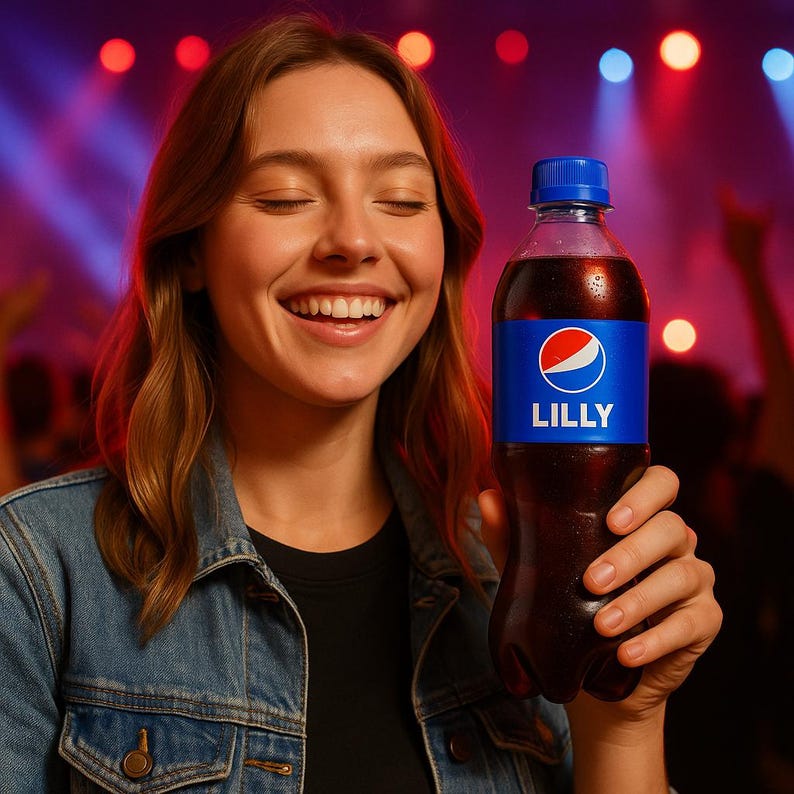 Sticker Label – Personalized Pepsi Bottle Label, Custom Soda Label ...