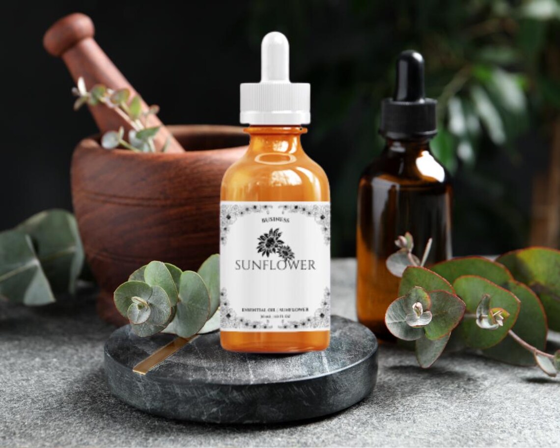 Essential Oil Bottle Label Template +6 | Editable Dropper Bottle Label ...