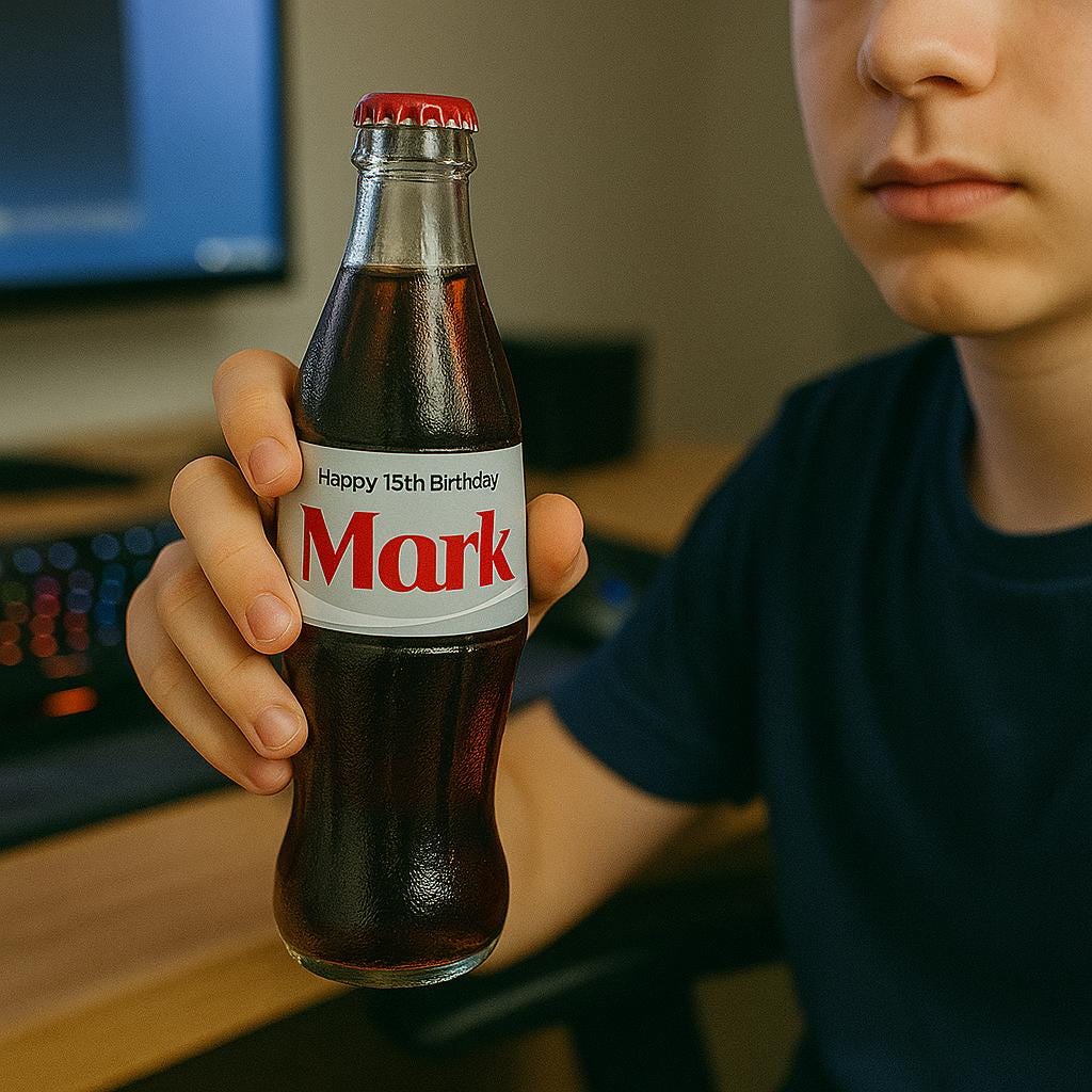 DIY Editable Custom Light Cola Bottle Label | Personalized Canva ...