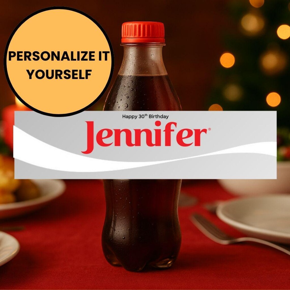DIY Editable Custom Light Cola Bottle Label | Personalized Canva ...
