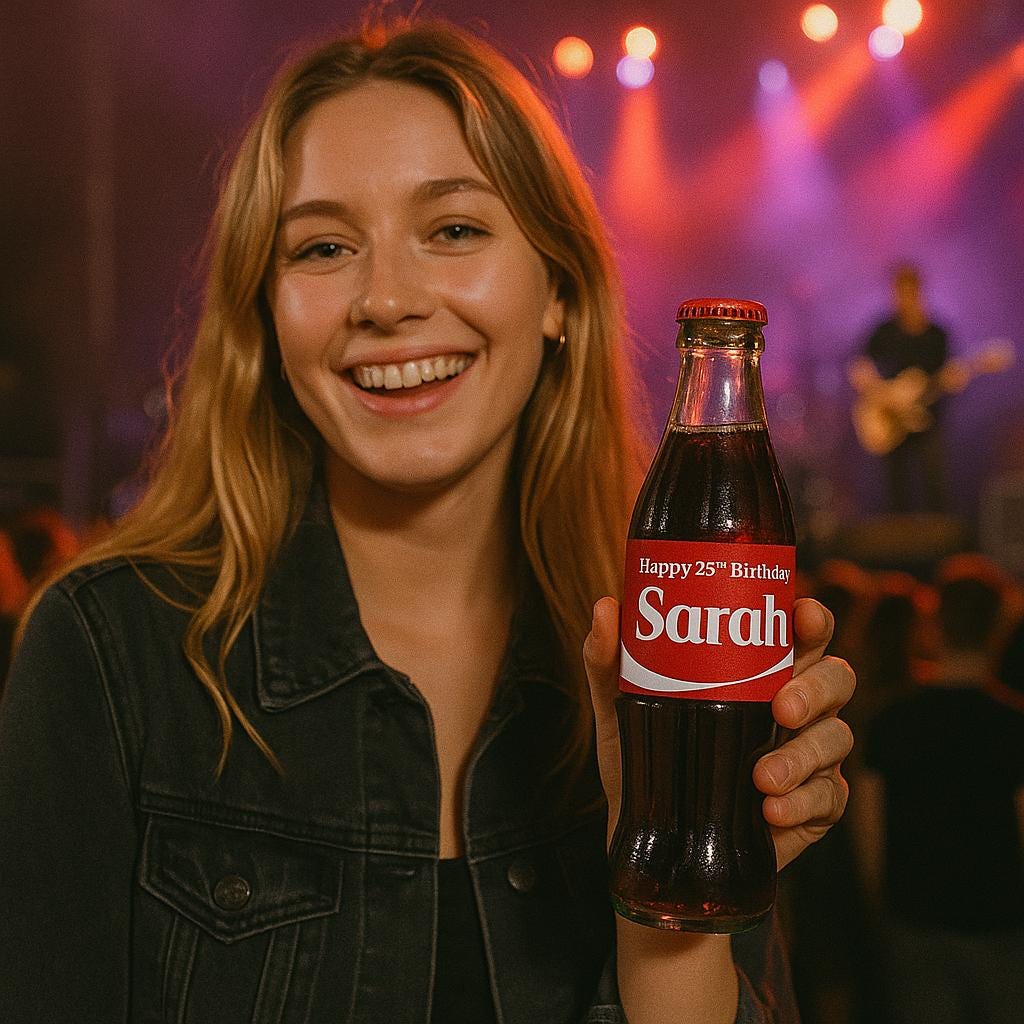 DIY Editable Custom Coke Bottle Label | Personalized Cola Label ...