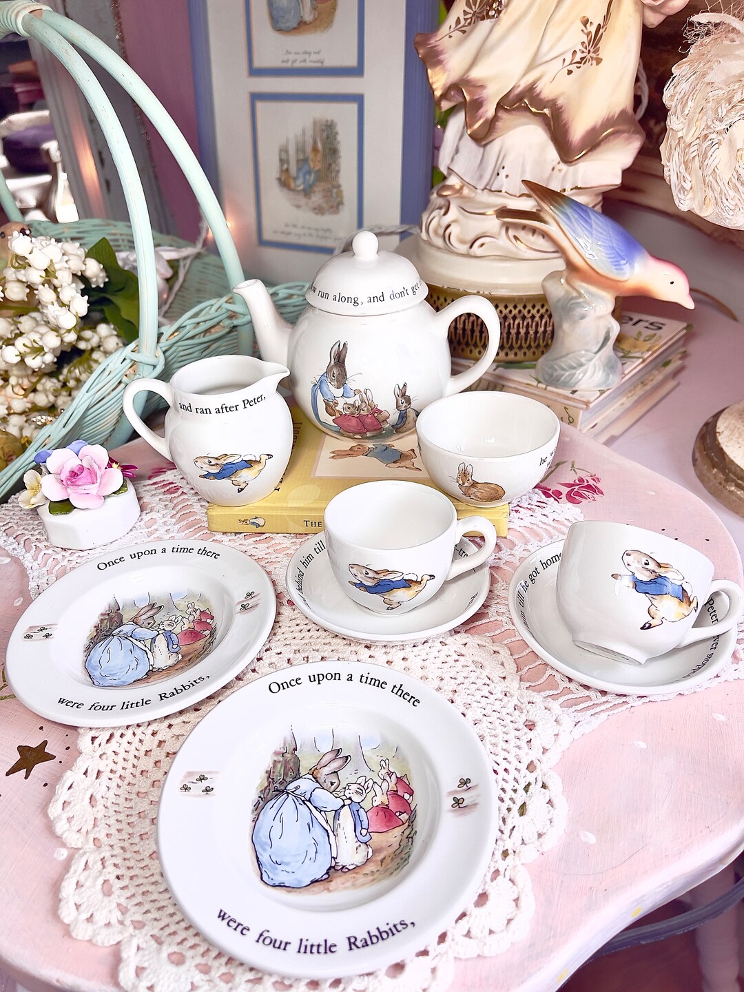 Vintage Peter Rabbit Beatrix Potter Tea Set - Etsy