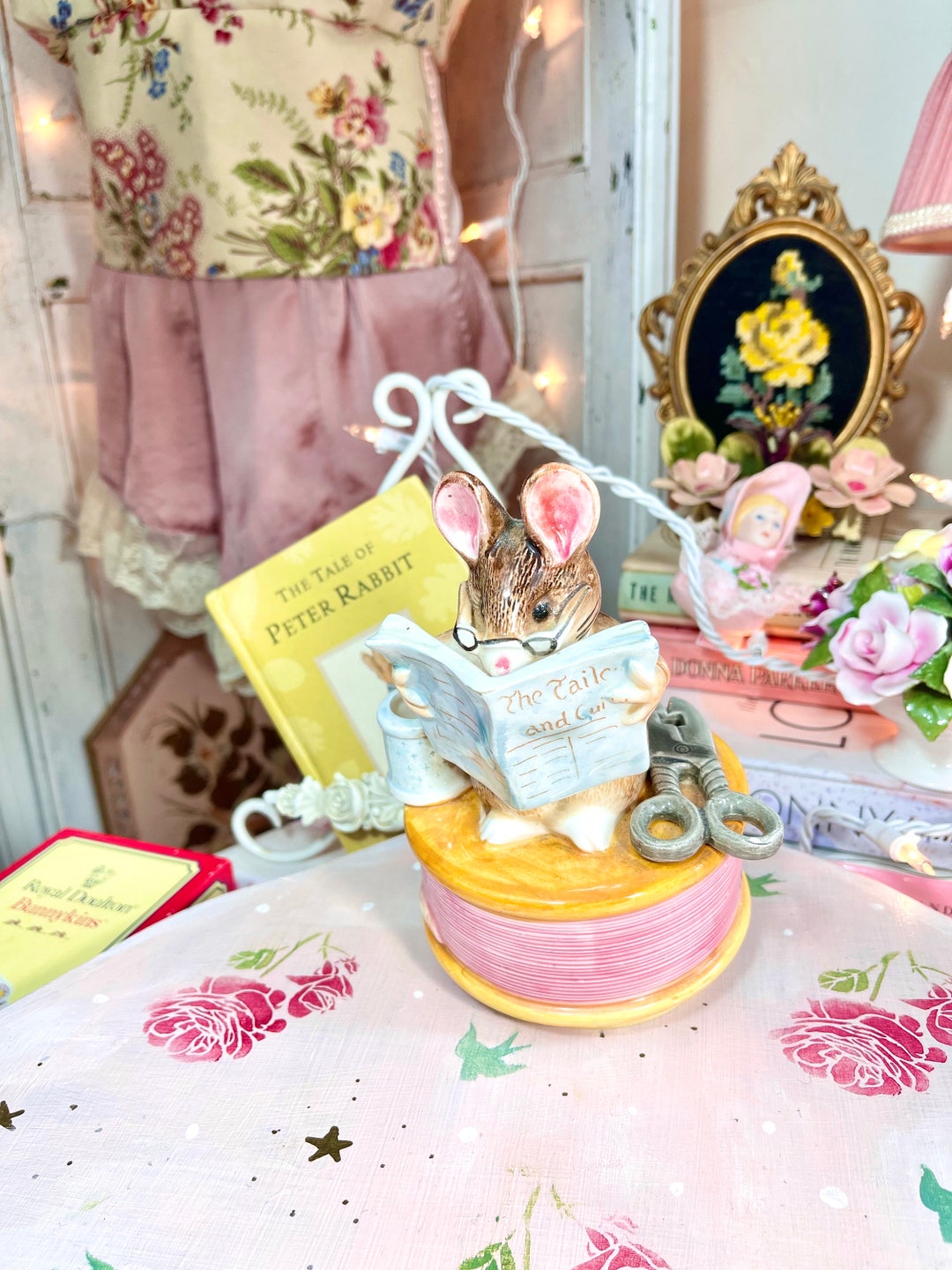 Vintage Music Box Beatrix Potter Signed Mouse Music Box - Etsy