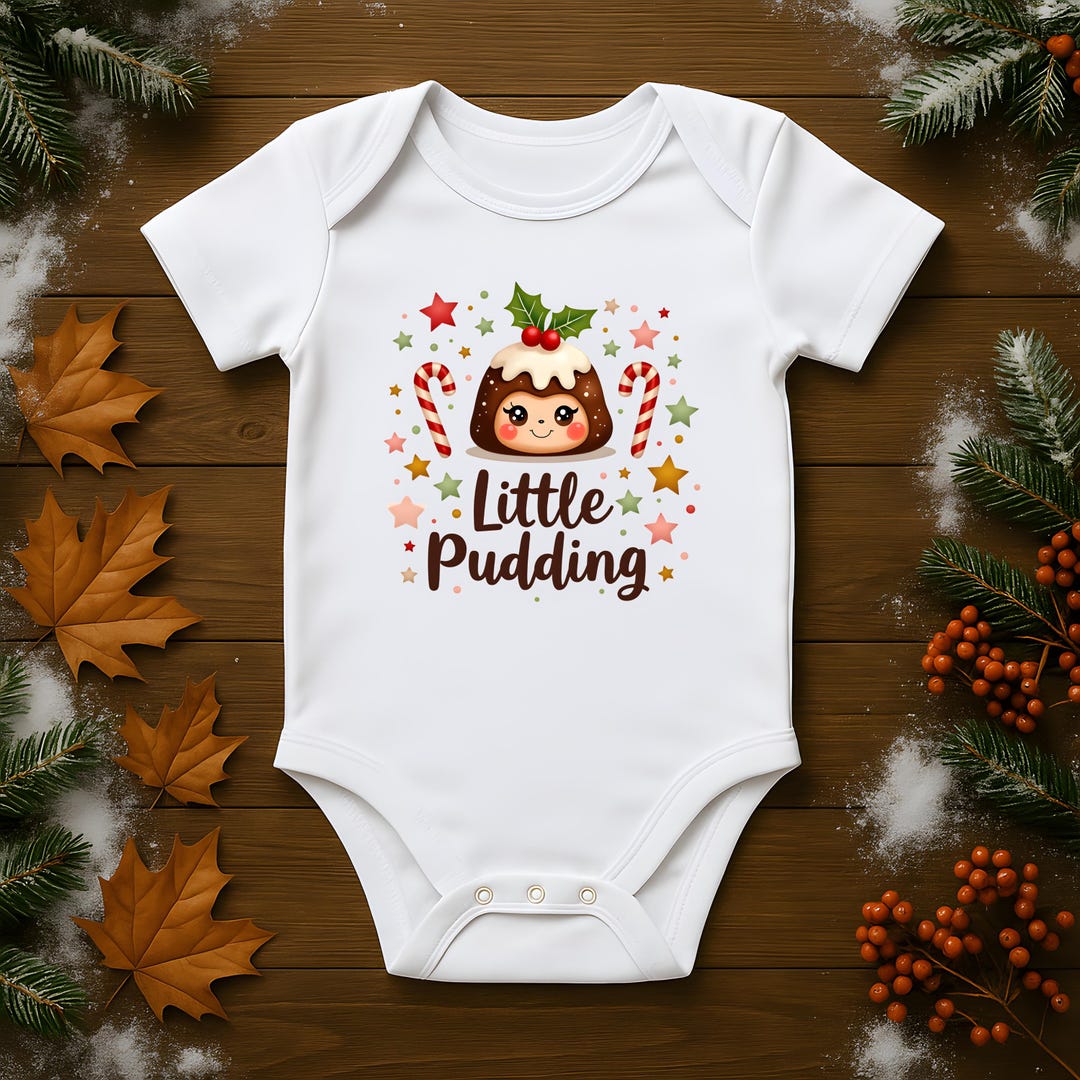 Little Pudding Baby Grow, Funny Christmas Outfit, Cute Newborn Baby ...