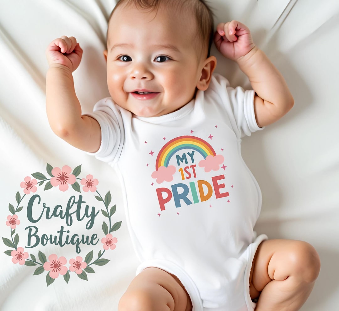 My 1st Pride Baby Grow, Rainbow LGBTQ Newborn Gift - 1110 - Etsy