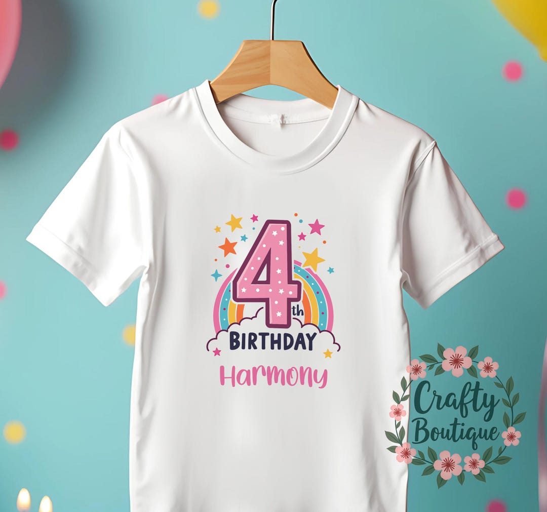 4th Birthday Tshirt, Girls Number 4 Shirt, Girl Birthday T Shirt, I Am ...
