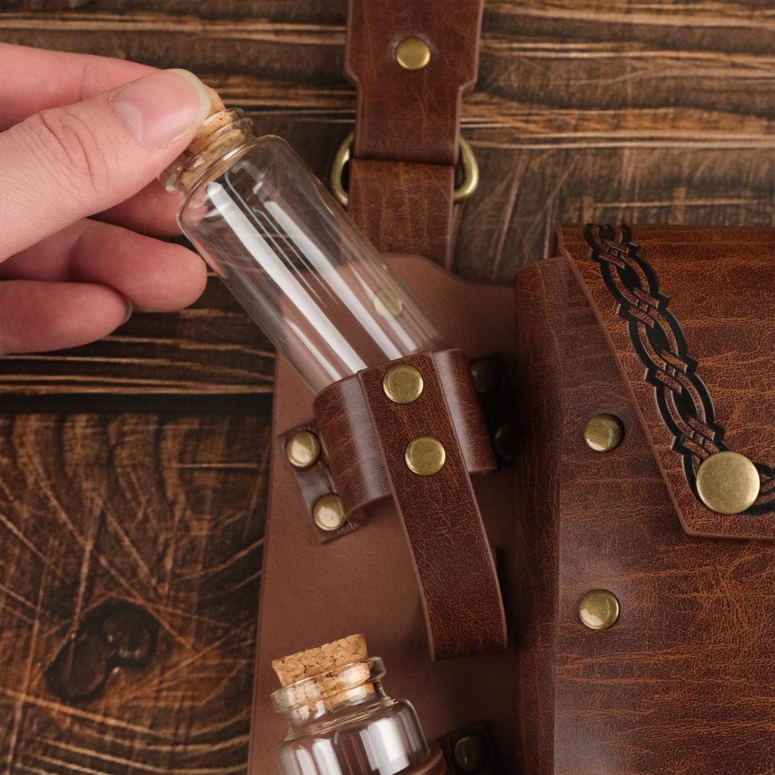 Personalized Norse Alchemy Waist Pack, Leather Potion Holder, Leather ...