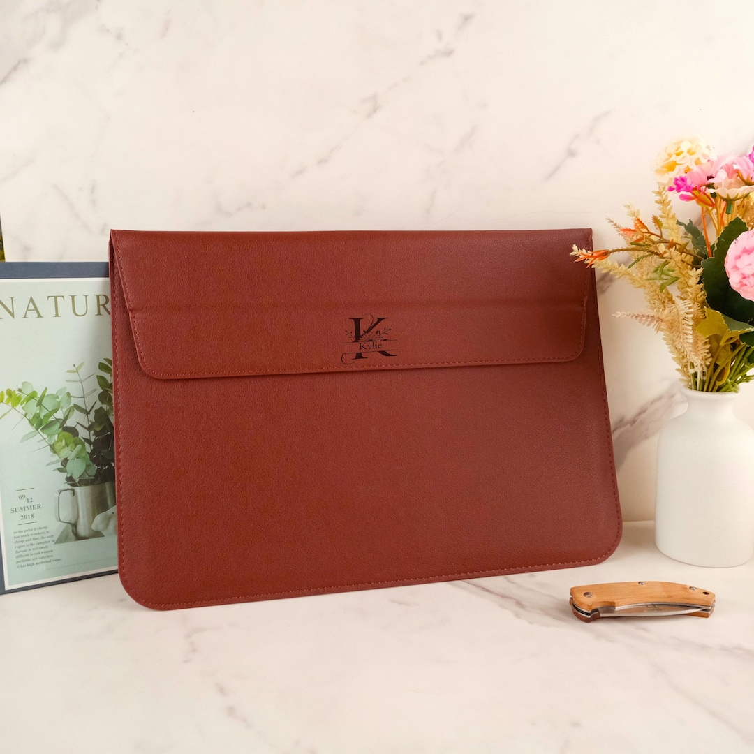 Custom Leather Laptop Bag, Laptop Sleeve, Leather Computer Case ...