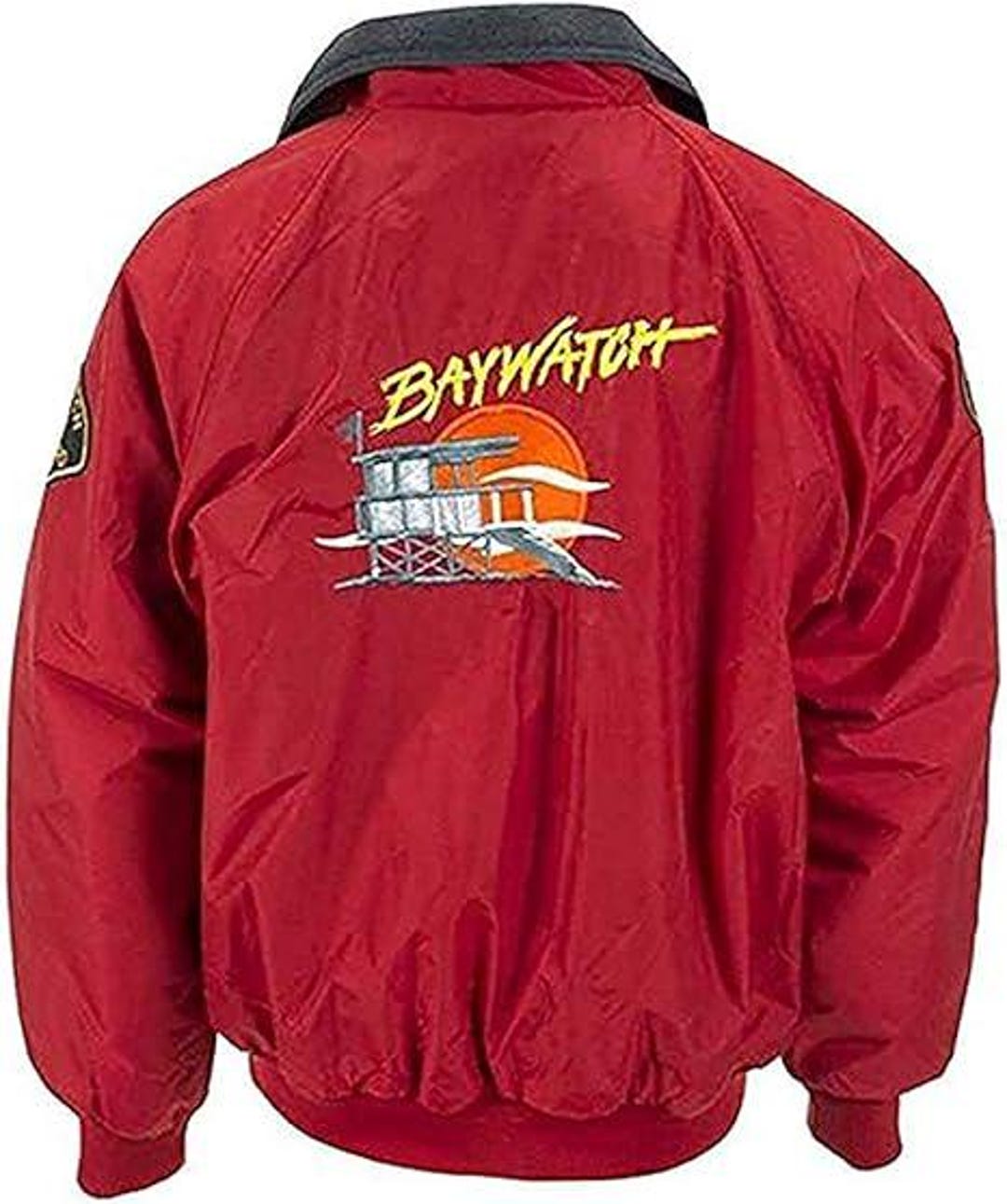 Baywatch Lifeguard Jacket | Red Bomber Jacket - David Hasselhoff ...