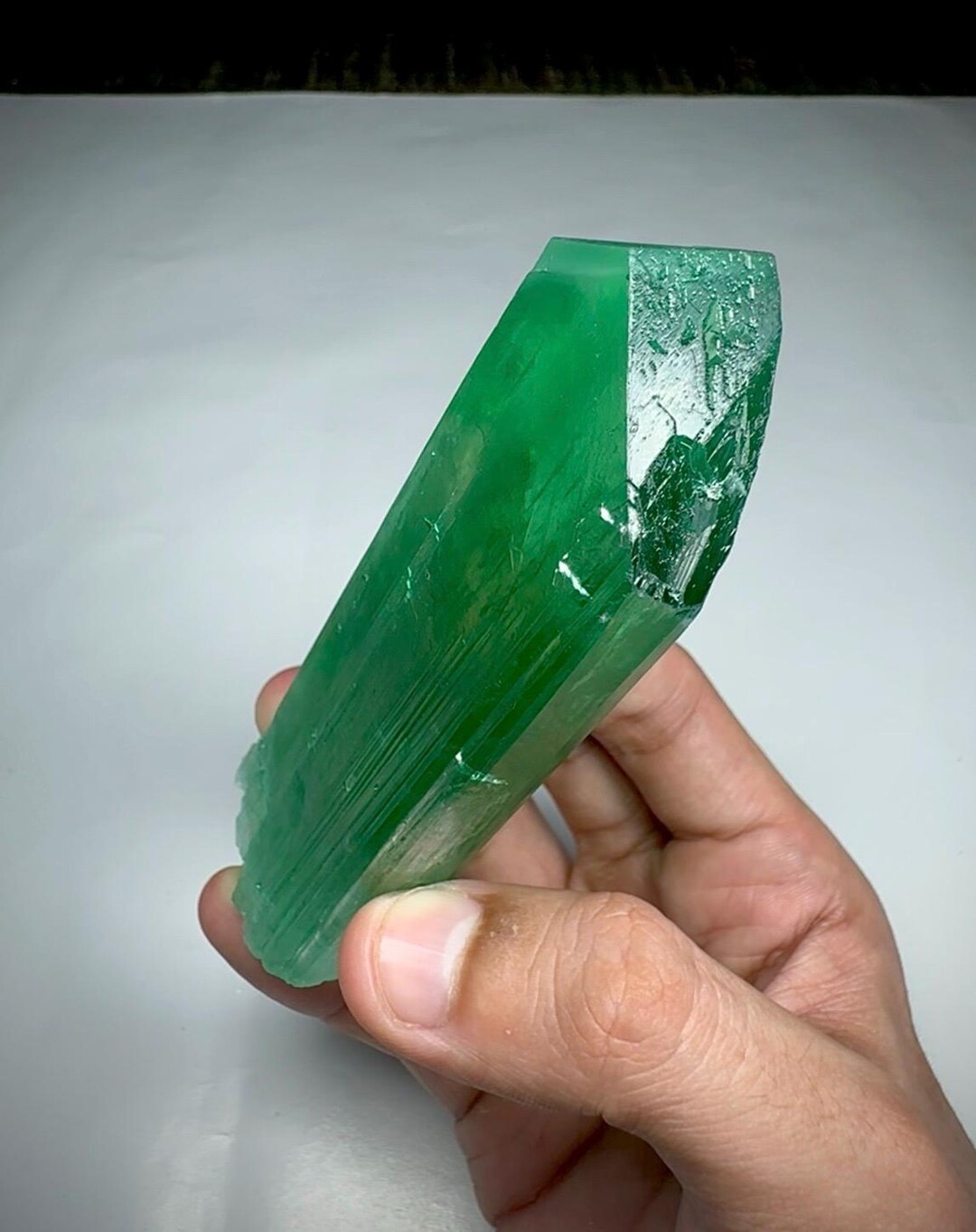 Beautiful Lush Green Colour Hiddenite Var Kunzite Crystal From ...