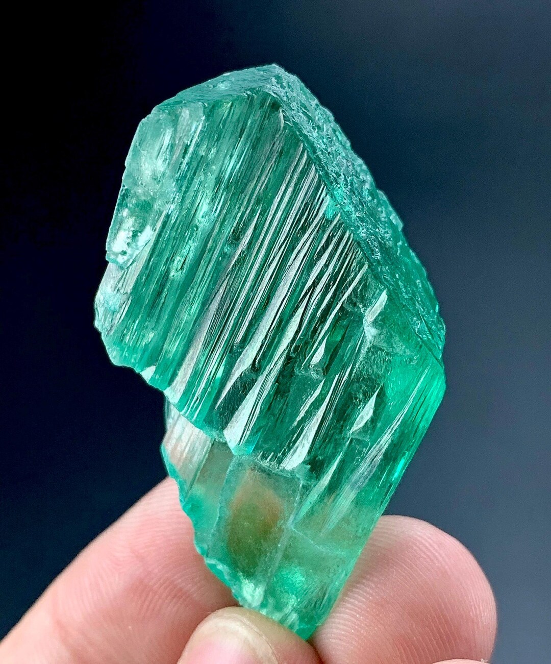 Rare Rich Green Colour Hiddenite Kunzite Crystal From Afghanistan ...