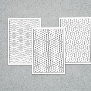 Mindful Coloring Set: 11 Geometric Pages for Stress Relief | Instant ...