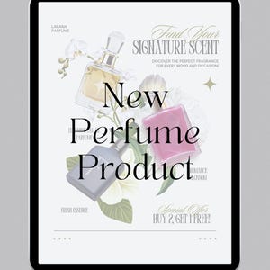 Signature Scent Perfume Poster – Elegant Fragrance Design (digital ...
