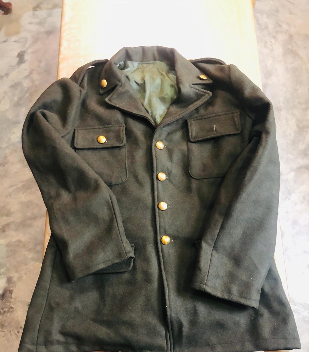 Vintage Style Military Wool Jacket for Men and Women, Authentic Army ...