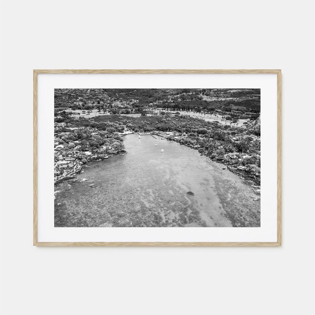 Kailua Kona Photo Poster Print Horizontal, Kailua-kona Black and White ...