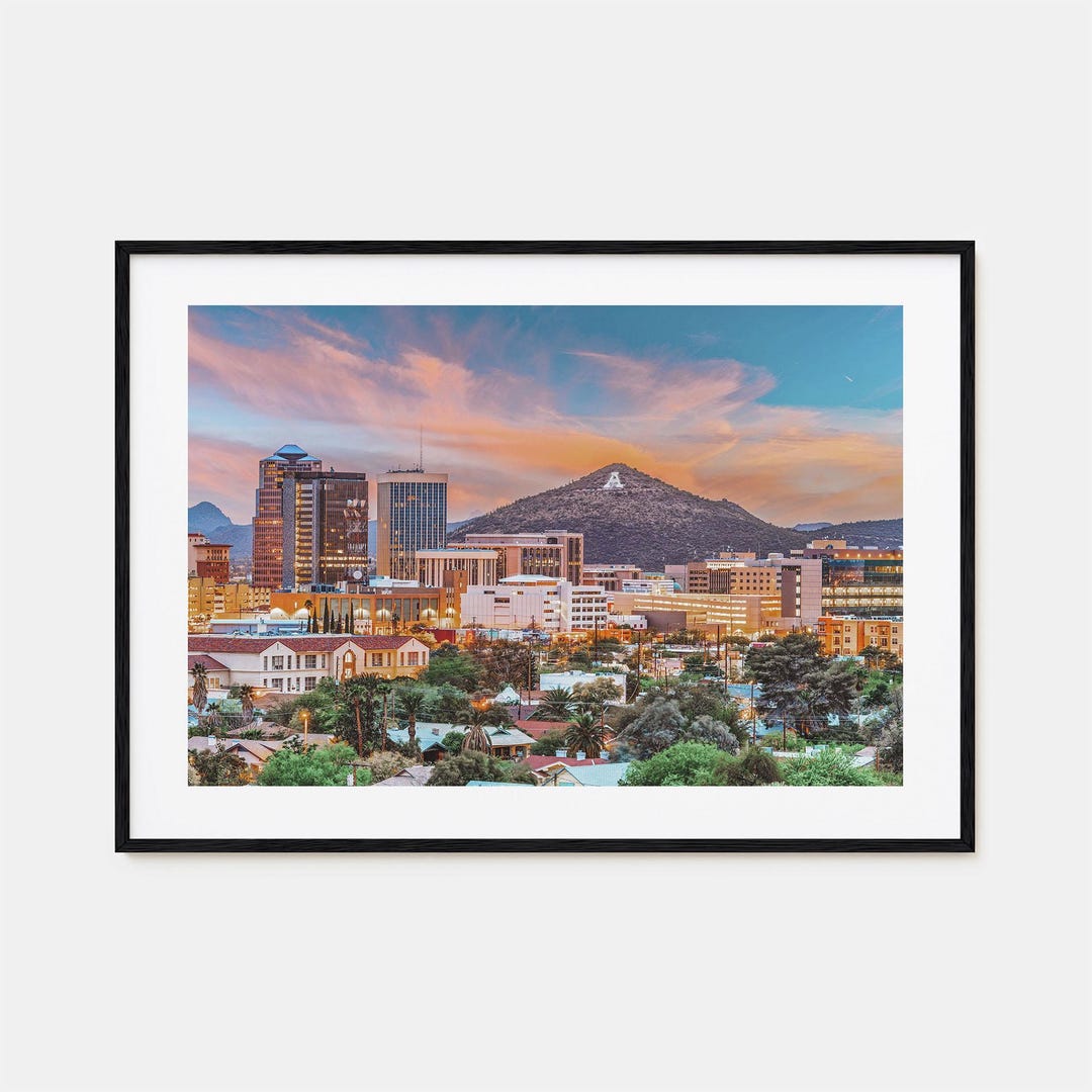 Tucson Colorful Poster Print Horizontal, Tucson Photo Wall Art, Tucson ...