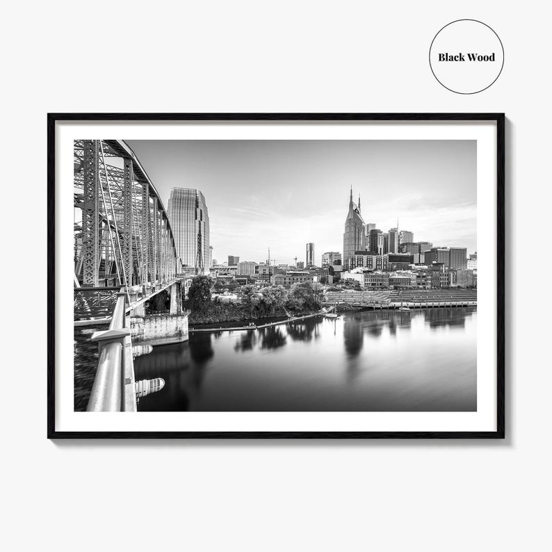 Nashville Skyline Black and White Fine Art Photography Print ...